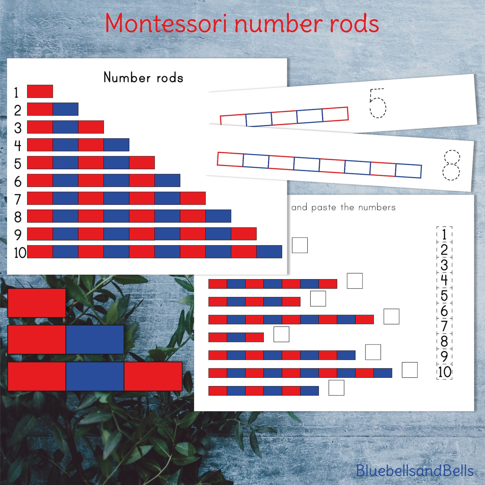 Montessori Number Rods Coloring Booklet. Montessori Math - Etsy