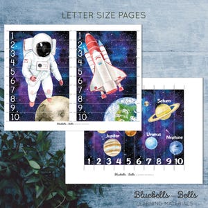 Outer Space Number Sequence 1-10 Printable Activity. Planets Preschool ...