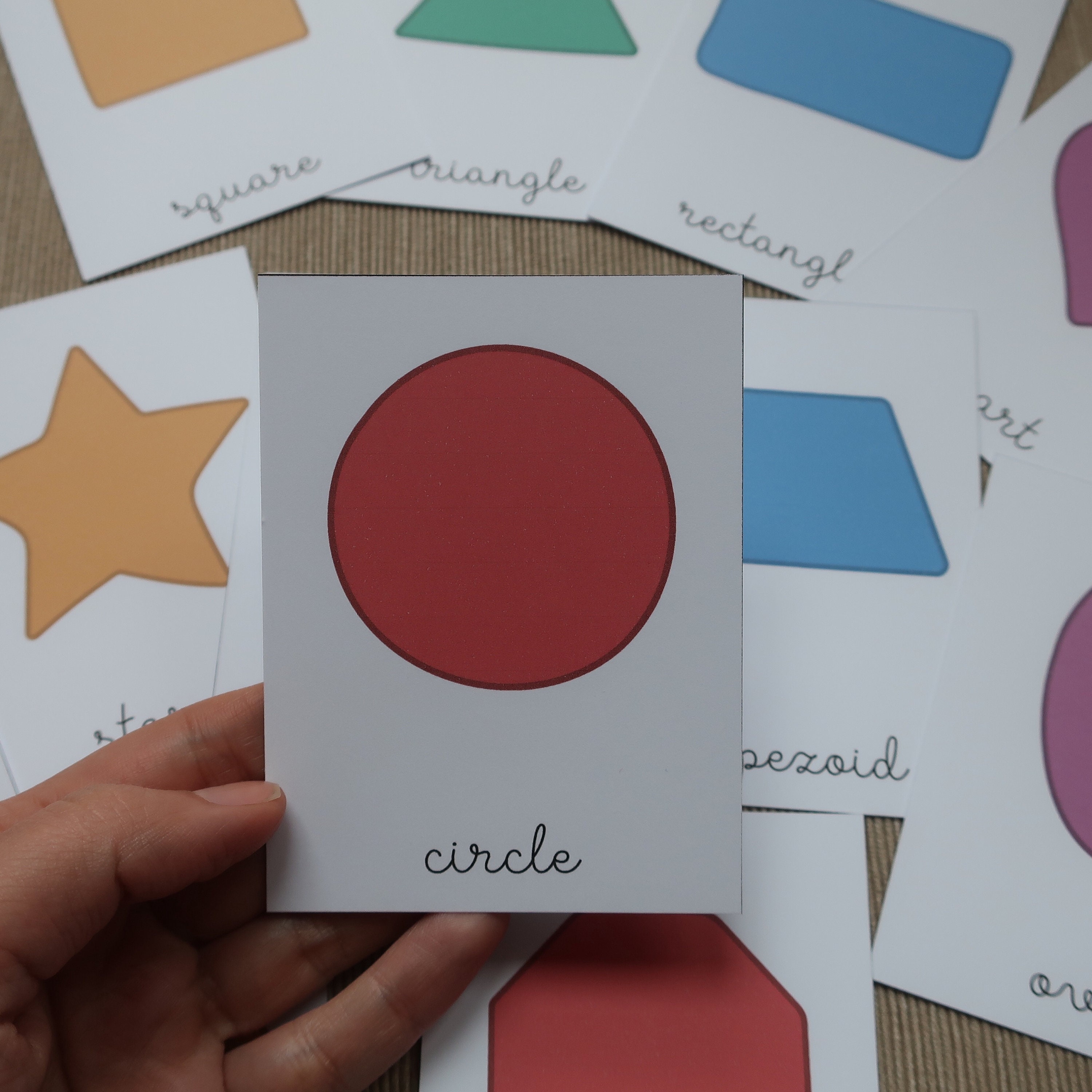 Shapes Flash Cards Printable. Toddler and Preschool - Etsy