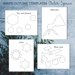 Outer Space Pattern Blocks Templates. Solar System Preschool and ...