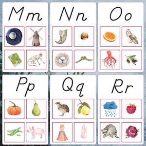 Phonics Printable Activity. Alphabet Matching Preschool. Montessori ...