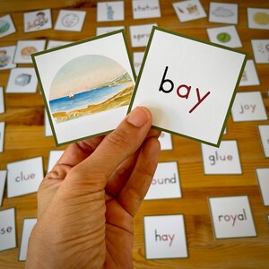 Montessori Printable Green Series Word and Picture Matching Cards ...