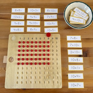 Montessori Multiplication Board Printable Charts, Booklets, Worksheets ...