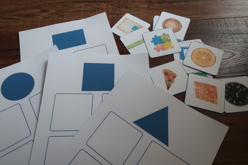 Shape Sorting Activity. Montessori Printable. - Etsy