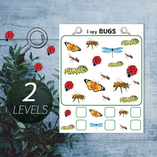Printable I Spy Bugs. Insect Activity Preschool. Kindergarten - Etsy