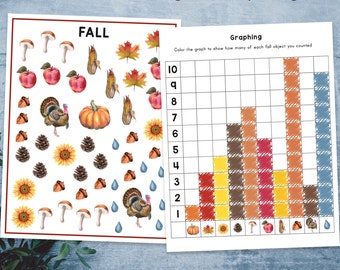 Halloween Preschool Printable Graphing Worksheets. Fall Montessori I ...