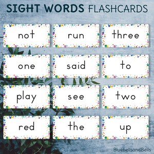 Sight Words Flash Cards. Preschool and Kindergarten Printable Pre ...