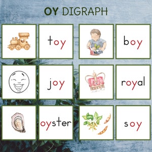 Montessori Printable Green Series Word and Picture Matching Cards ...