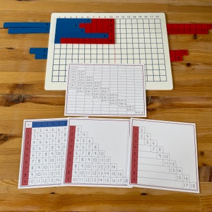 Montessori Addition Strip Board Printable Charts, Booklets, Equation ...