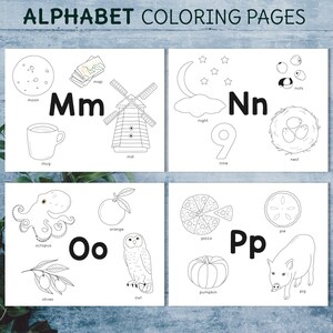 Alphabet Coloring Pages. Phonics Printable Worksheets. Preschool and ...