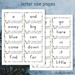 Sight Words Flash Cards. Preschool and Kindergarten Printable Pre ...