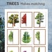 Toddler Puzzle Trees Halves Matching. Montessori Printable Busy Book ...