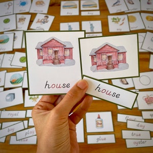 Montessori Printable Digraph 3-part Cards. Green Series Activity. - Etsy