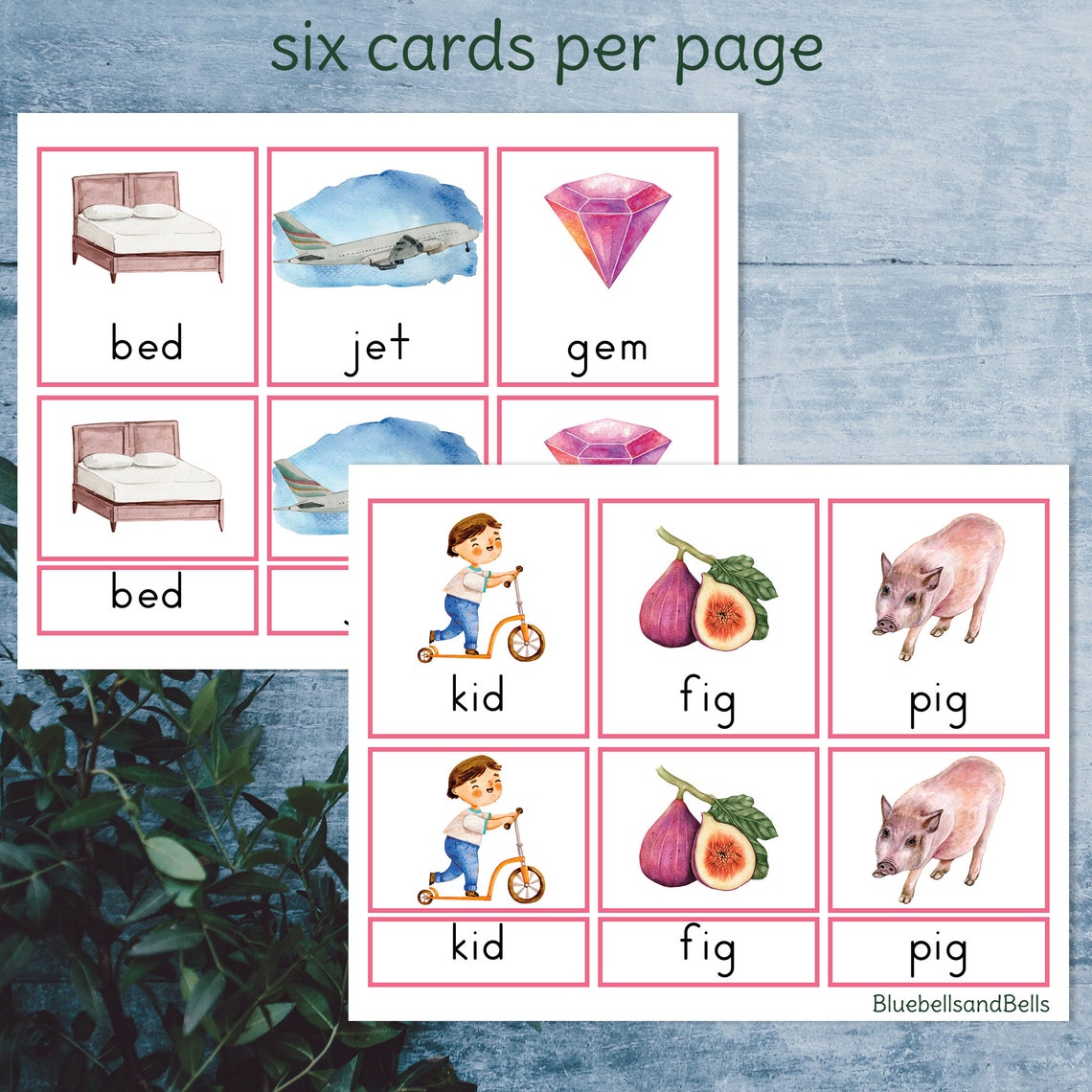 Montessori Printable CVC Phonics 3-part Cards. CVC Words | Etsy