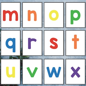 Alphabet Cards. Rainbow Letter Flash Cards Printable. Toddler and ...
