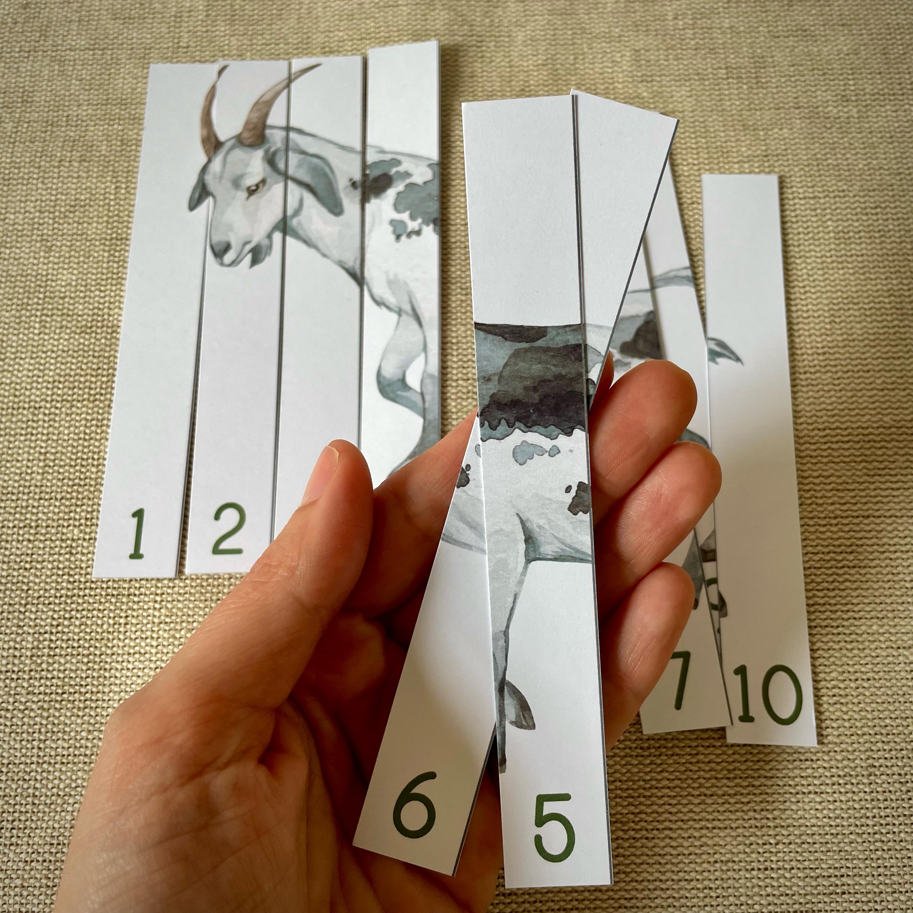 Farm Animal Number Sequence Puzzles 1-10. Preschool Math Printable ...
