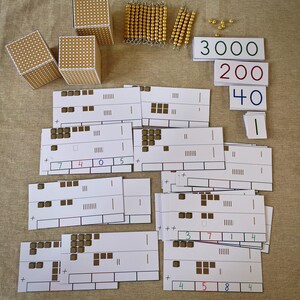 Montessori Golden Beads Addition Dynamic to 9999 Task Cards - Etsy