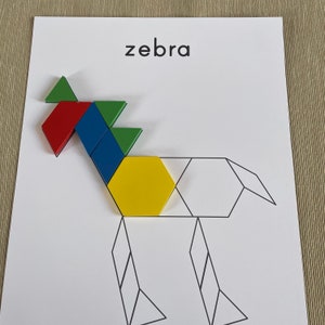 Africa Animals Pattern Blocks Templates. Wild Animals Toddler Activity ...