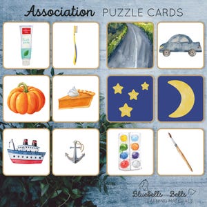 Preschool Printable Puzzle Association. What Goes Together Toddler ...