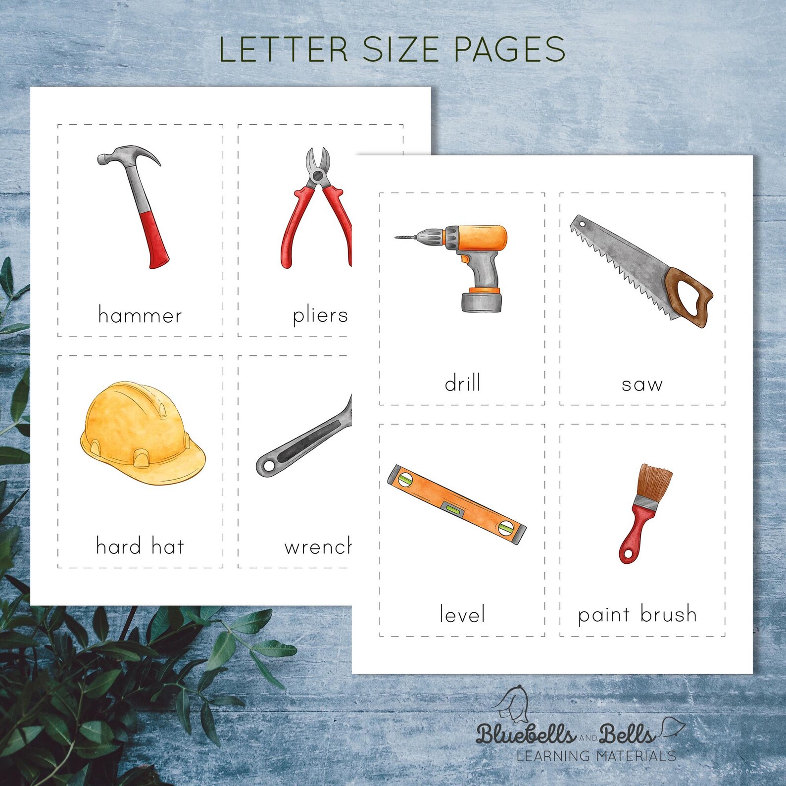 Tools Printable Flashcards. Toddler Montessori Printable. Preschool ...