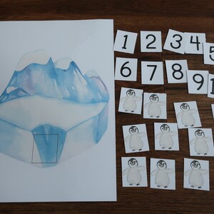 Counting Penguins Montessori Winter Printable. Preschool Winter ...