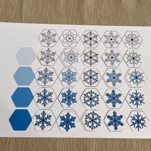 Winter Montessori Printable Snowflake Sorting Activity. Sort by Color ...