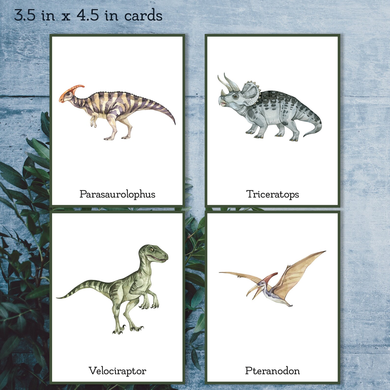 Dinosaur Cards and Poster. Toddler Watercolor Printable. - Etsy