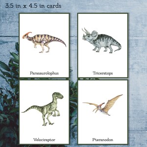 Dinosaur Cards and Poster. Toddler Watercolor Printable. Preschool ...