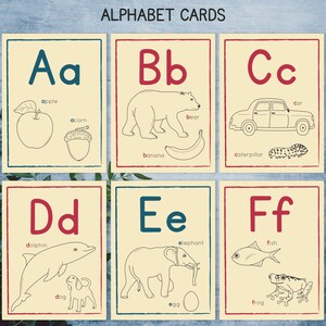 Alphabet Printable Cards. Phonics for Toddlers and Preschool. - Etsy
