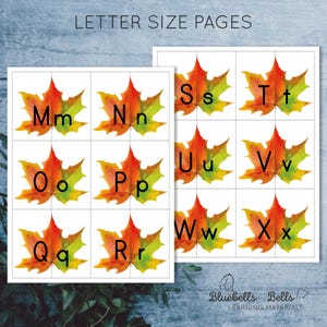 Fall Leaf Letter Matching Puzzles. Montessori Autumn Preschool ...