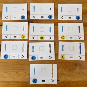 Montessori Bead Bar Comparing Numbers to Ten. More Than, Less Than ...