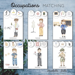 Occupations Cards Matching Activity. Community Helpers Printable ...