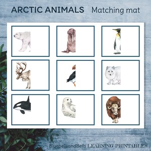 Arctic Animals Puzzle Printable. Halves Matching Toddler Activity. - Etsy
