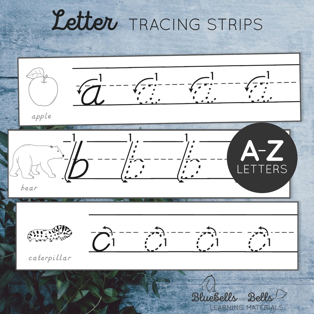Letter Tracing Worksheets D'nealian. Montessori Manuscript Handwriting ...