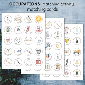 Occupations Cards Matching Activity. Community Helpers Printable ...