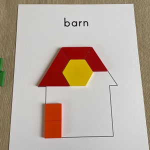 Farm Animals Pattern Blocks Templates. Preschool and Kindergarten Shape ...