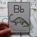 Dinosaur Alphabet Flashcards. Watercolor Letter Cards. Kids Printable ...