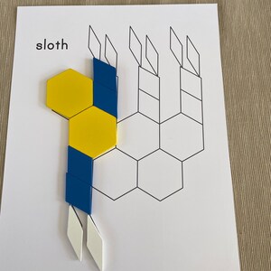 Rainforest Animals Pattern Blocks. Preschool Shape Matching Activity ...