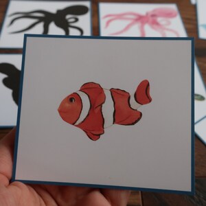 Ocean Animal Shadow Matching Cards. Montessori Summer Preschool ...
