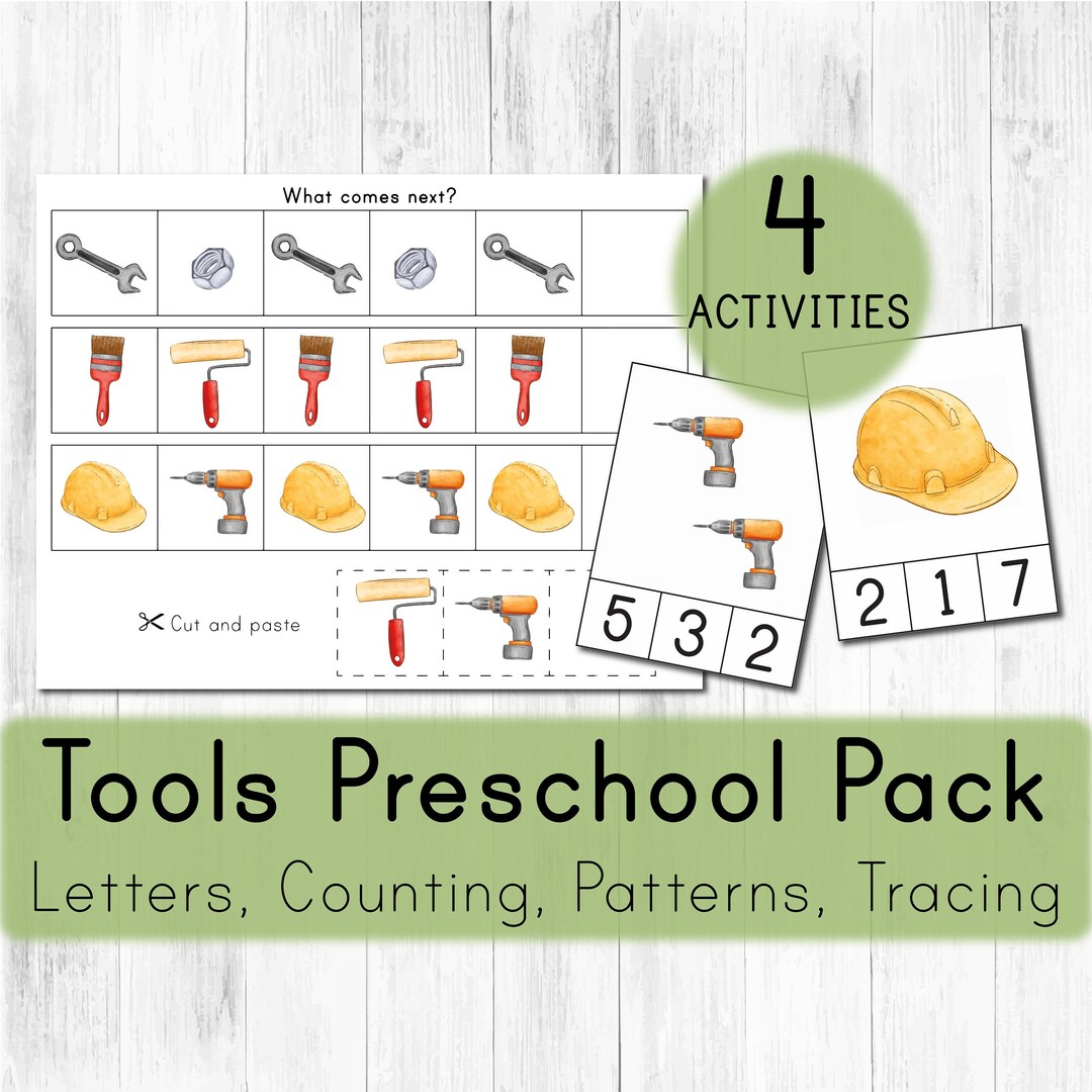 Tools Preschool Bundle. Tools Preschool Printable. Montessori Printable ...