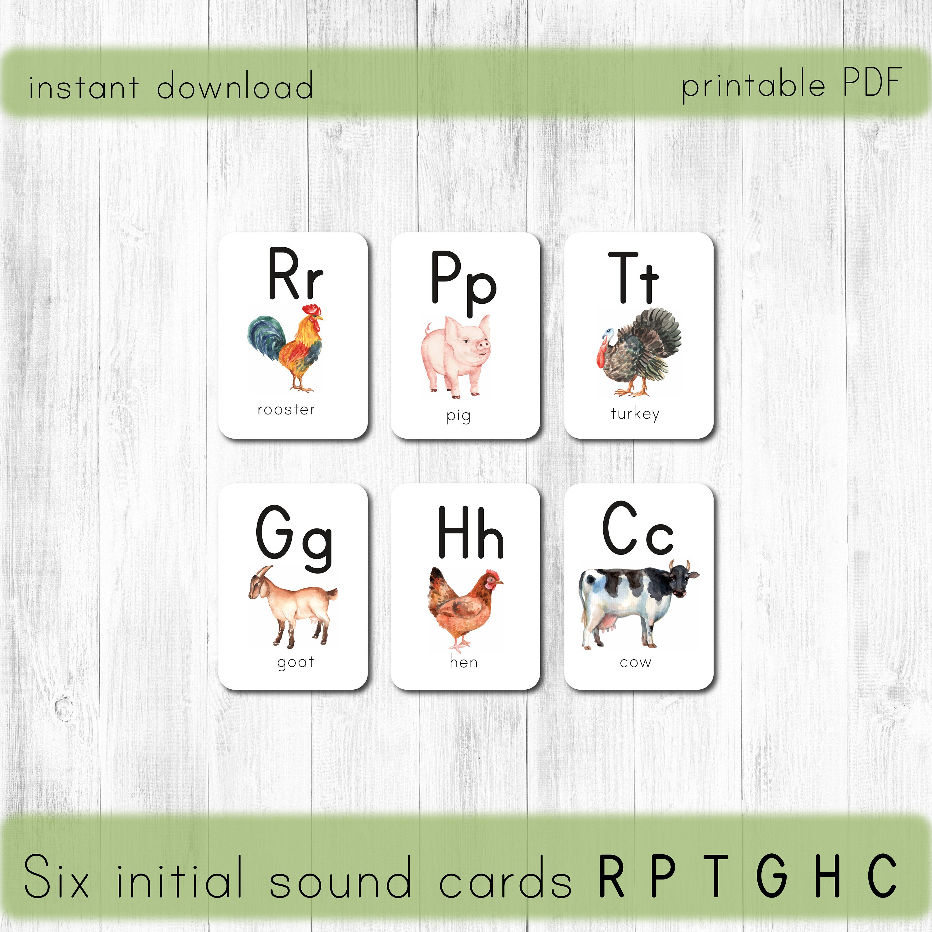 Farm Animals Preschool Printable. Montessori Preschool - Etsy