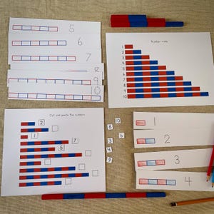 Montessori Number Rods Coloring Booklet. Montessori Math Printable. - Etsy