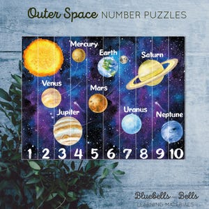 Outer Space Number Sequence 1-10 Printable Activity. Planets Preschool ...