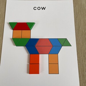 Farm Animals Pattern Blocks Templates. Preschool and Kindergarten Shape ...