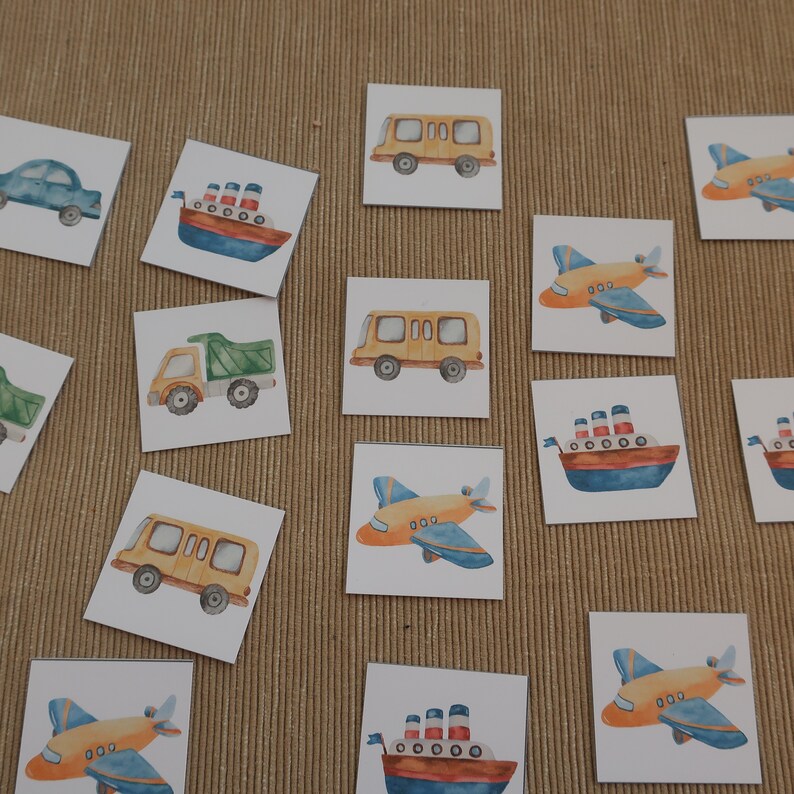 Montessori Toddler Counting Activity Printable Transportation - Etsy