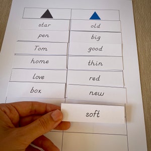Montessori Parts of Speech Noun and Adjective Sorting Activity. Grammar ...