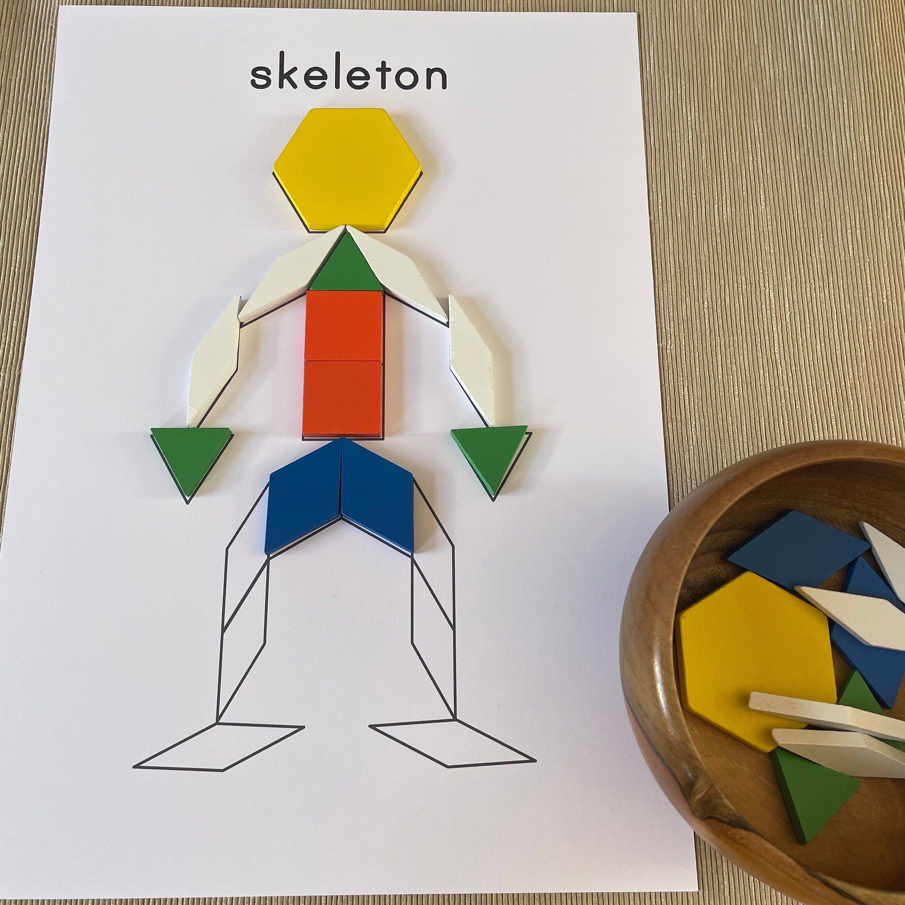 Halloween Pattern Blocks Templates. Preschool and Kindergarten Matching ...