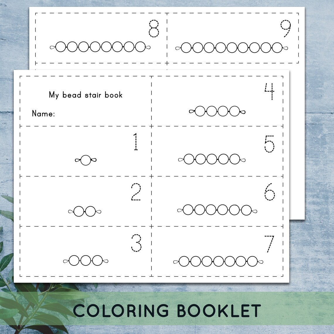 Montessori Colored Bead Stair Printables. Preschool Math - Etsy