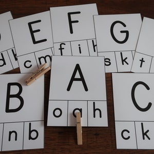 ABC Clip Cards. Letter Recognition. Letter Case Matching. Homeschool ...