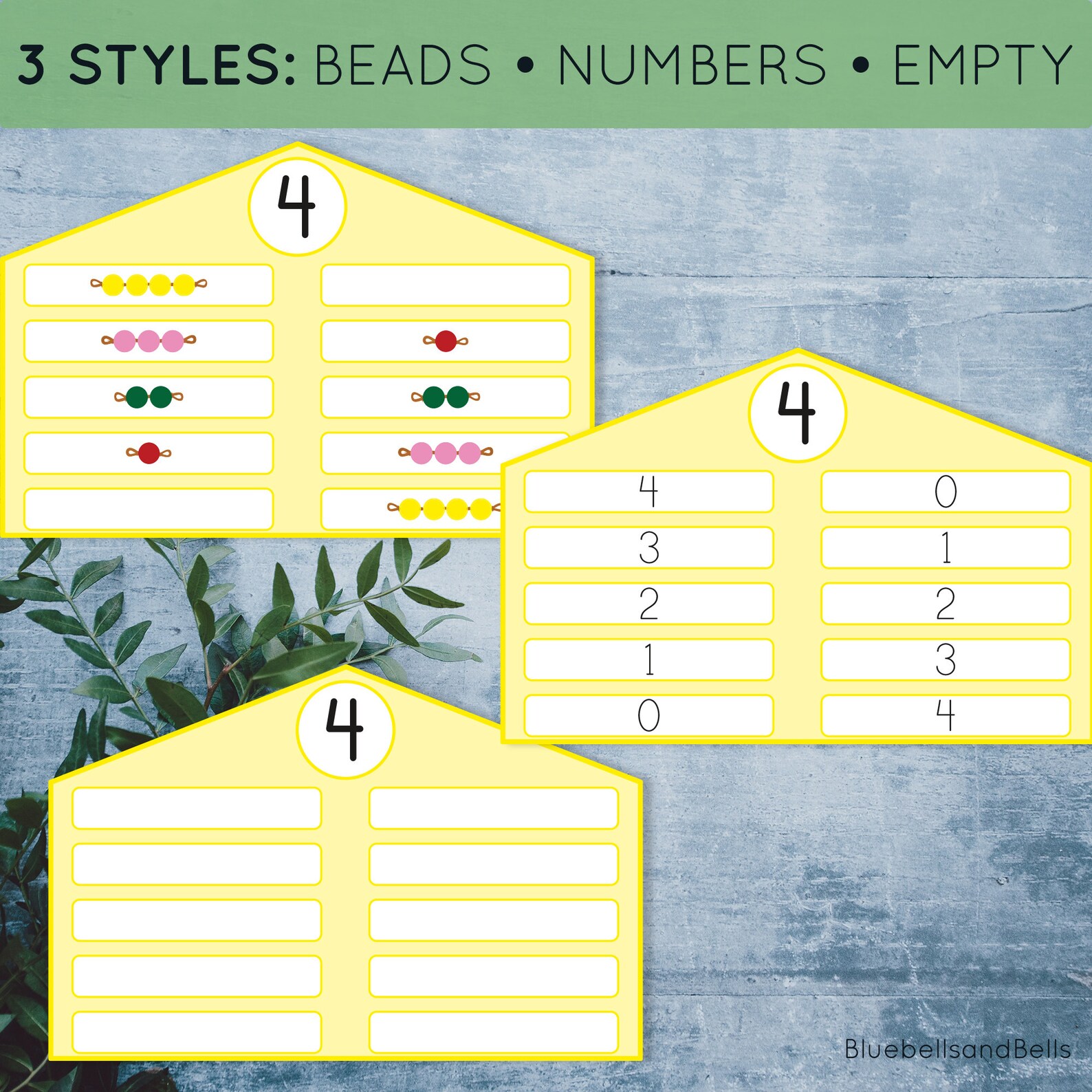 Montessori Bead Addition Activity. Montessori Printable Math - Etsy